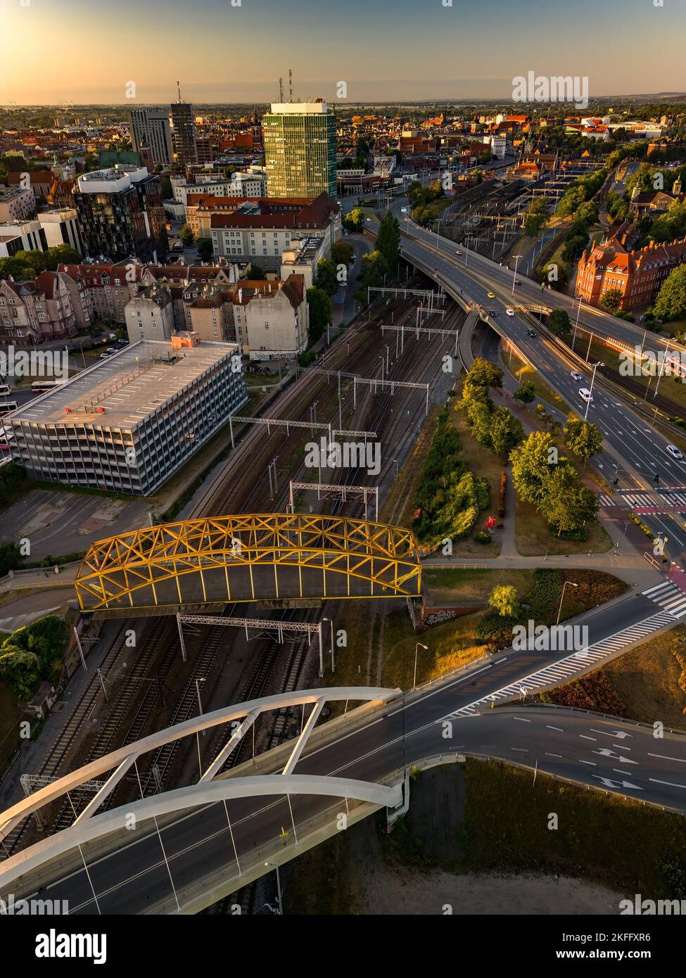 An Aerial view of Trein Brug bridge Utrecht, Netherlands Stock Photo ...