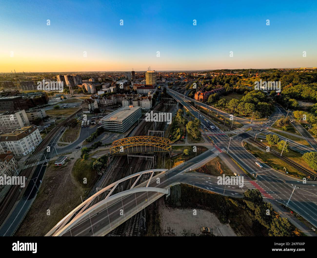 An Aerial view of Trein Brug bridge Utrecht, Netherlands Stock Photo ...