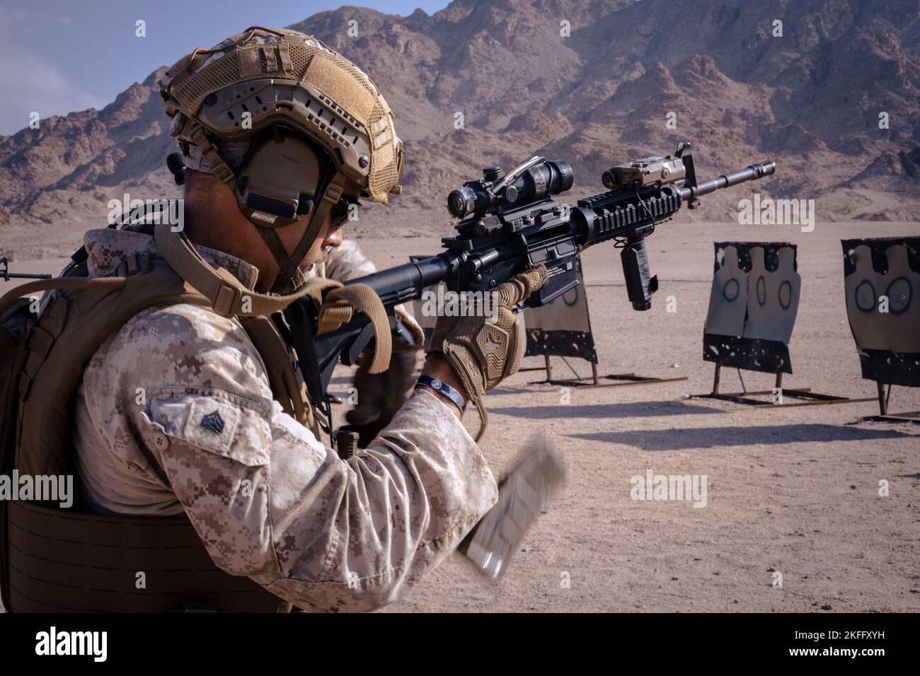 CAMP TITIN, Jordan - U.S. Marine Corps Sgt. Ian Stairwalt, assigned to ...