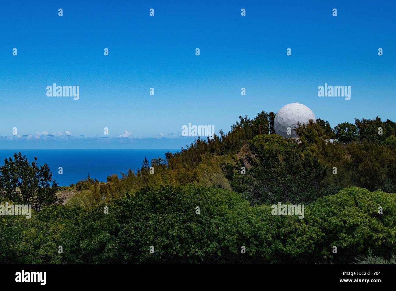KAENA POINT SPACE FORCE STATION, HI. – A radome sits atop the Waianae ...