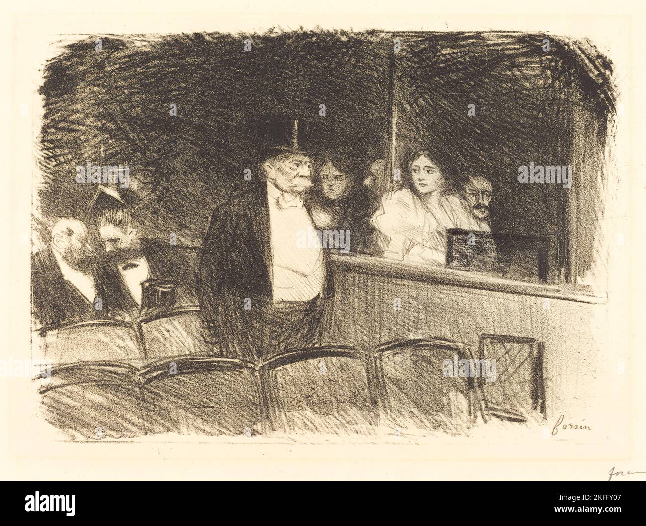 At the Theatre, c. 1892 Stock Photo - Alamy