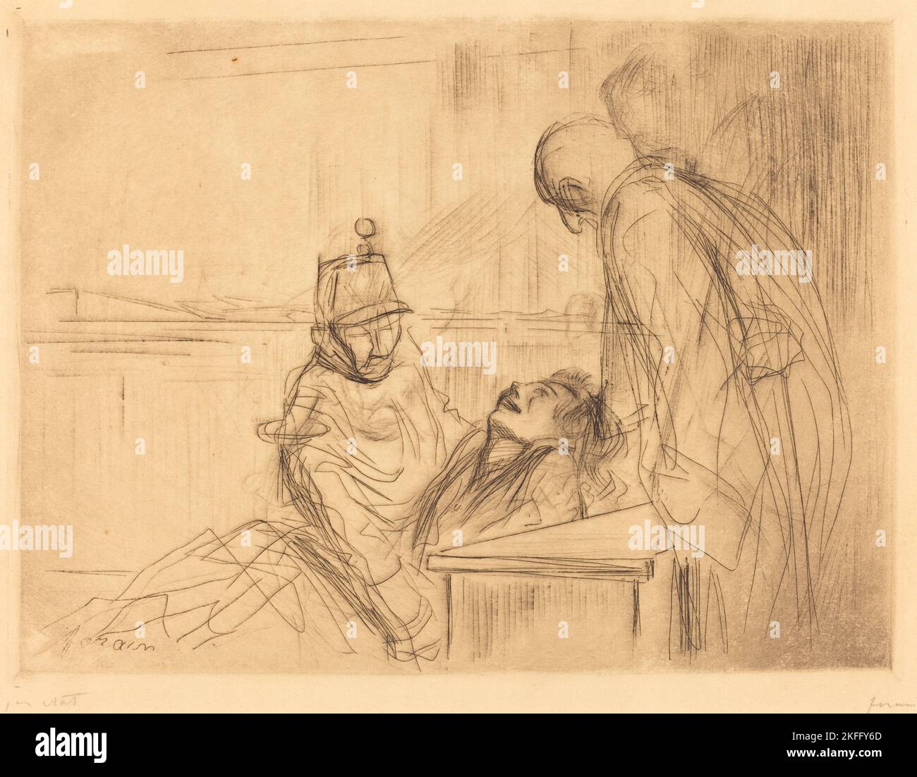 Woman fainting drawing hi-res stock photography and images - Alamy