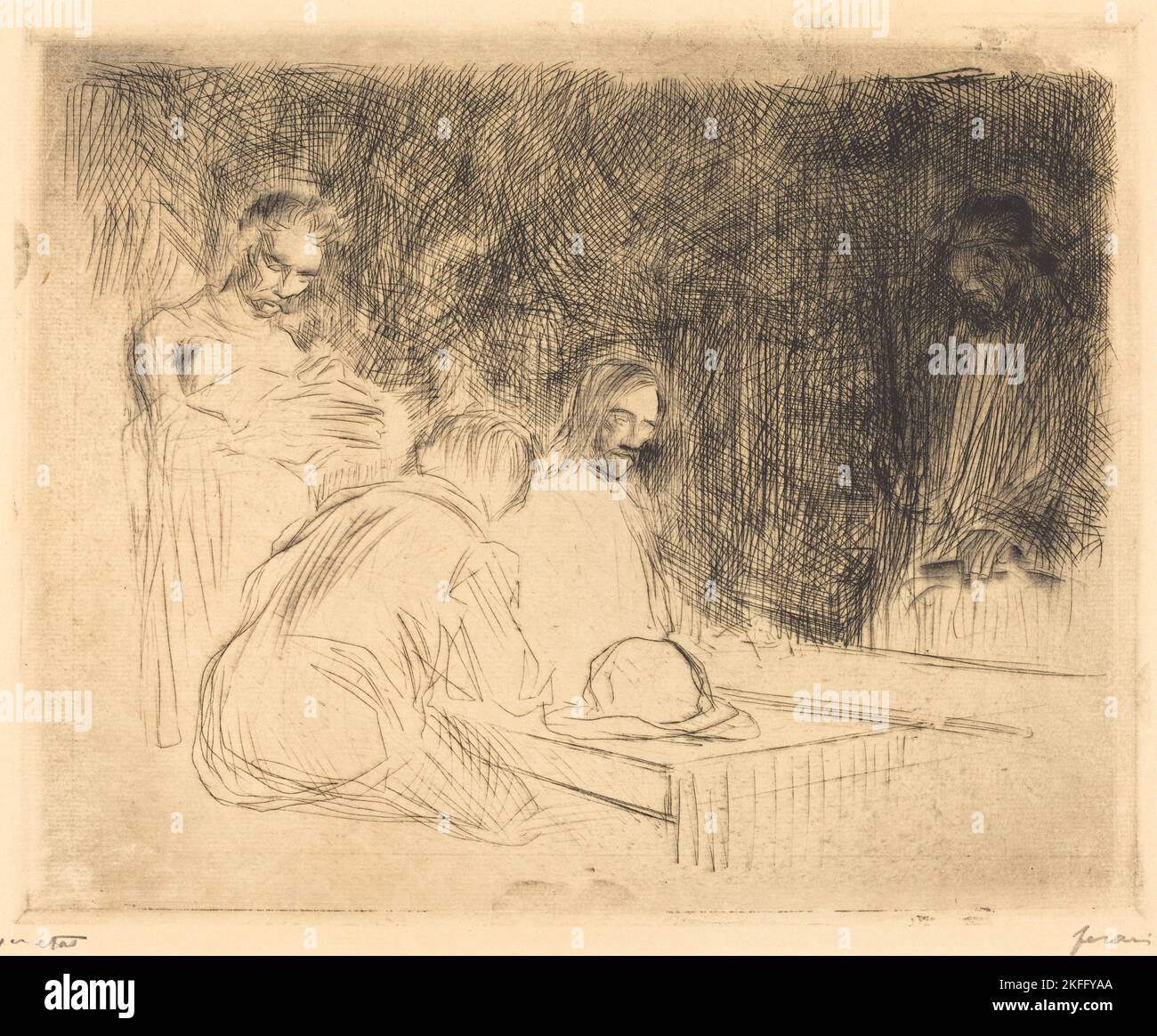 The Supper at Emmaus (third plate), 1910 Stock Photo - Alamy