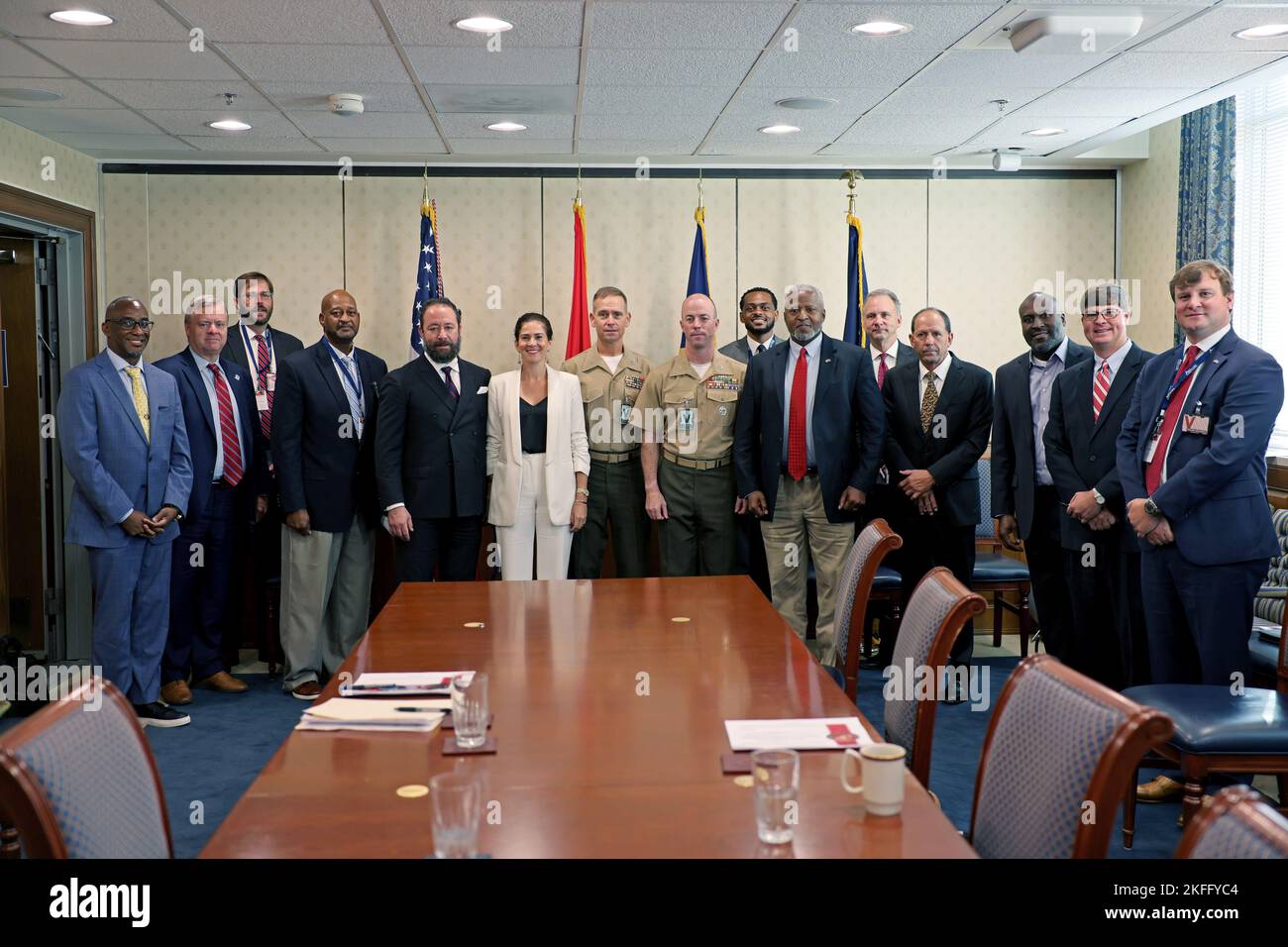 Members of the Albany Area Chamber of Commerce gather for a photo with ...