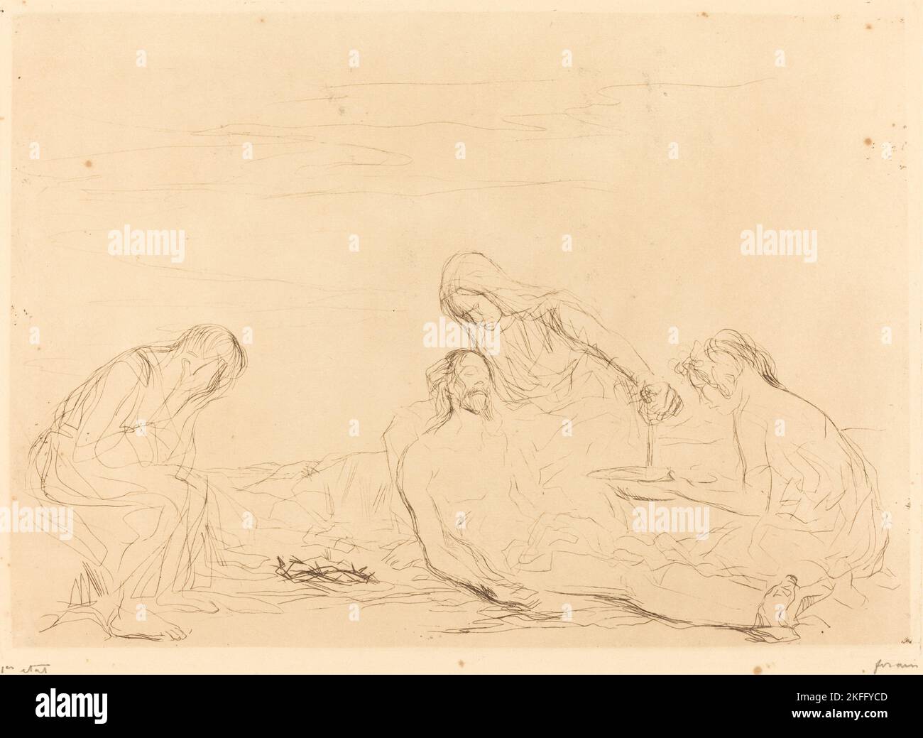 Pietà (third plate), 1910 Stock Photo - Alamy