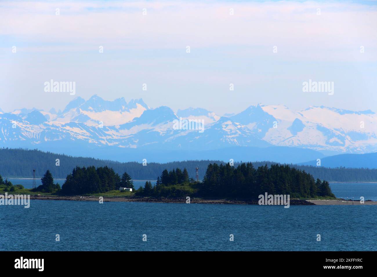 Coastal landscape in the Icy Strait, Alaska, USA Stock Photo - Alamy