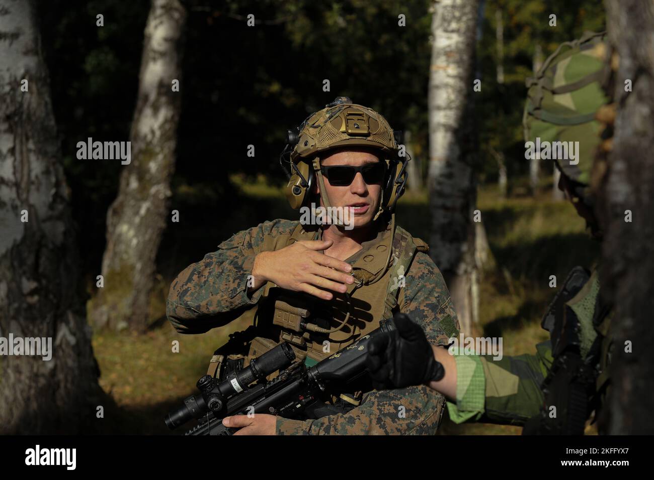 A U.S Marine with Force Reconnaissance Company, 2d Reconnaissance ...