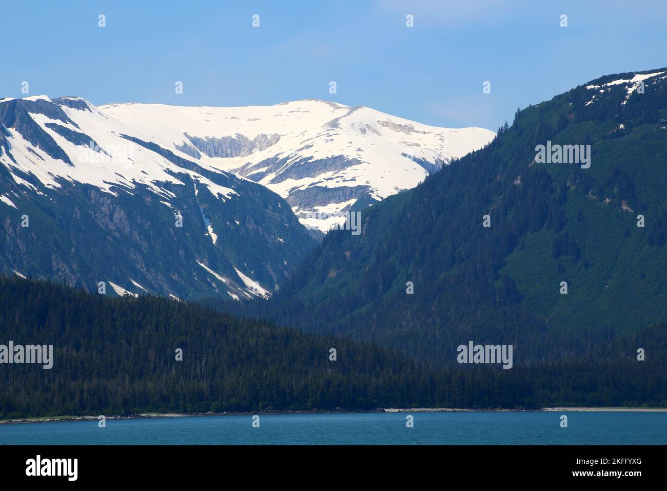 Coastal landscape in the Icy Strait, Alaska, USA Stock Photo - Alamy