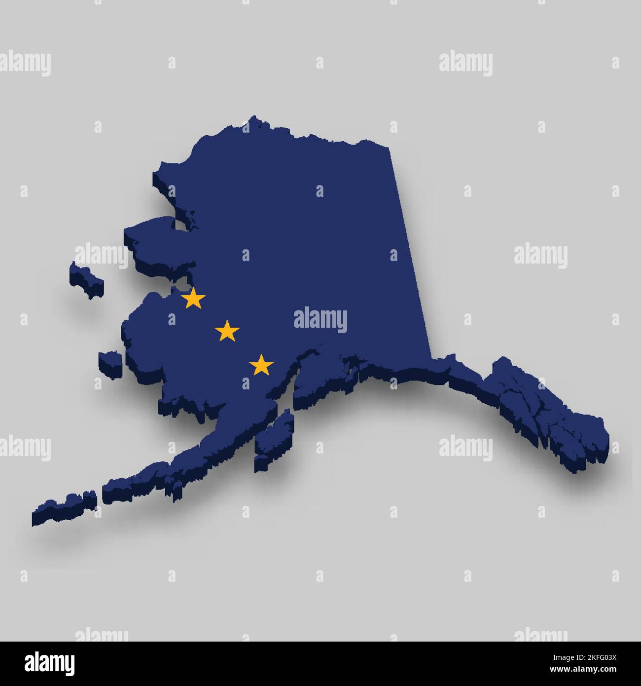 Alaska national flag Stock Vector Images - Alamy