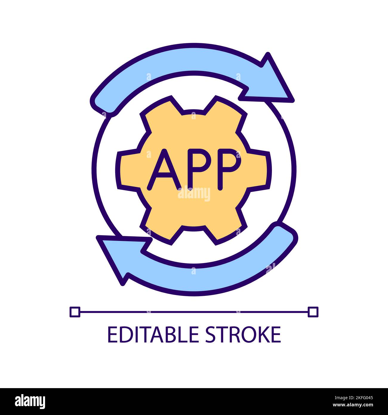 Software updating RGB color icon Stock Vector Image & Art - Alamy