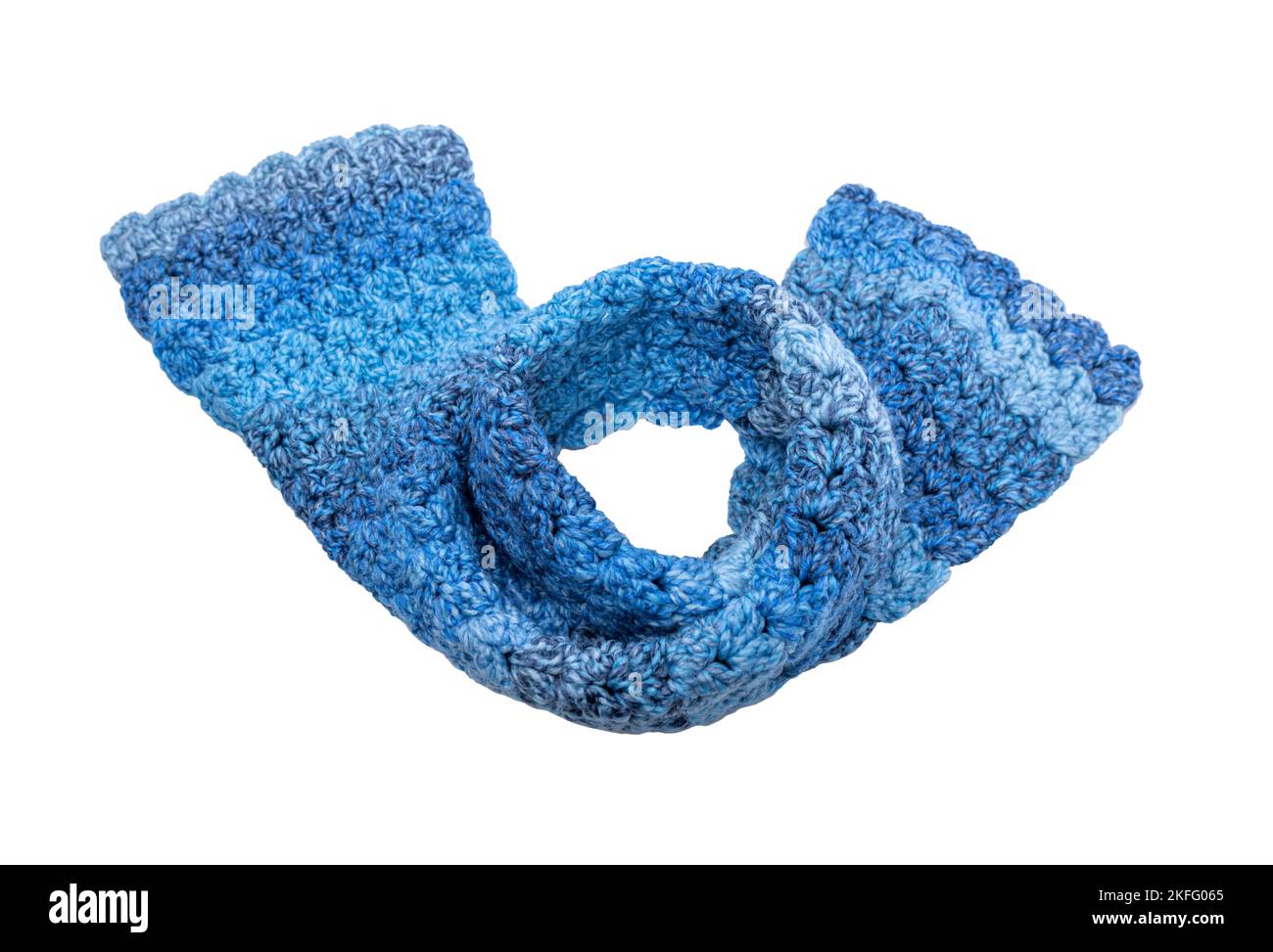 Warm winter scarf on a white background Stock Photo - Alamy