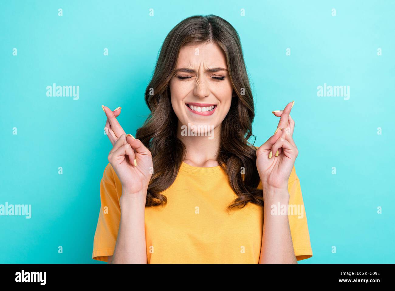 Photo Of Young Funny Excited Crazy Cute Nervous Pretty Woman Wear