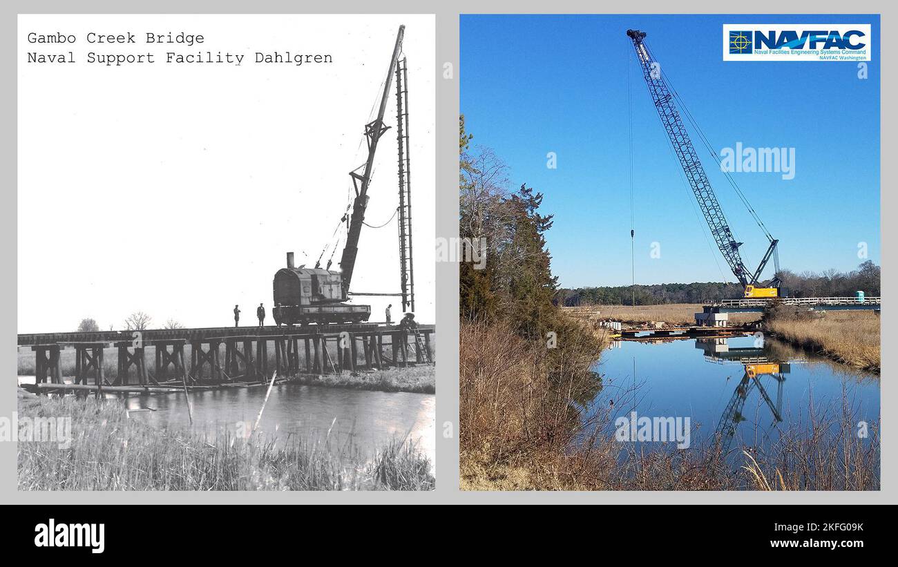 The original bridge spanning Gambo Creek at NSF Dahlgren was built in ...
