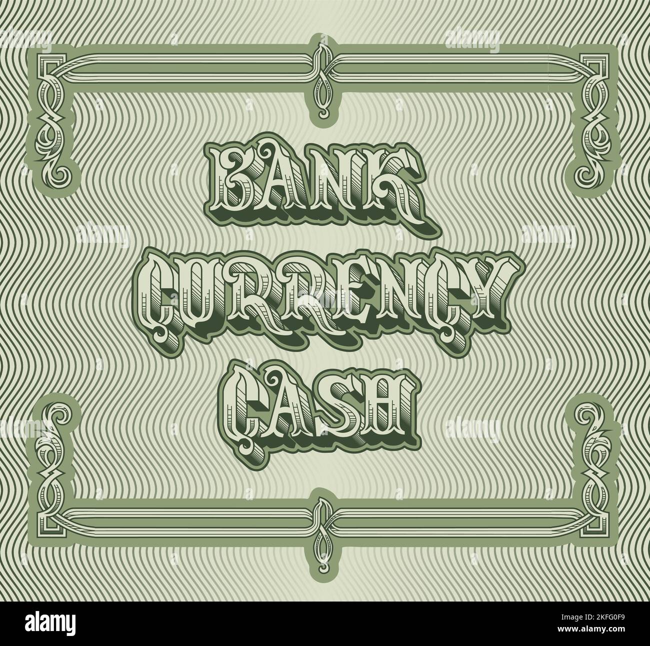 Vector financial lettering, frames and ornaments. Eps-8 separated by ...