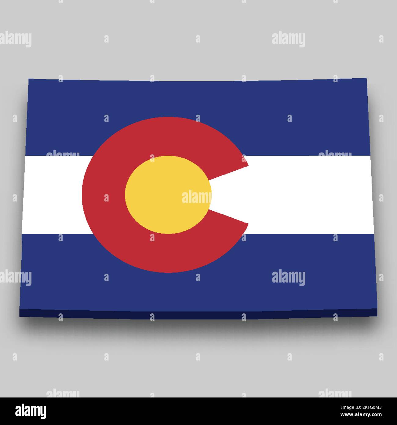 3d isometric Map of Colorado is a state of United States with national ...