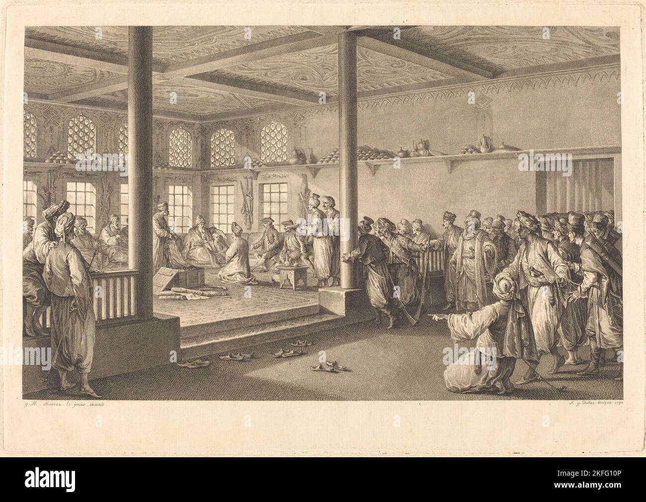 Réception de Choiseul-Gouffier chez Hassan-Tchousch-Oglou, 1780 Stock ...