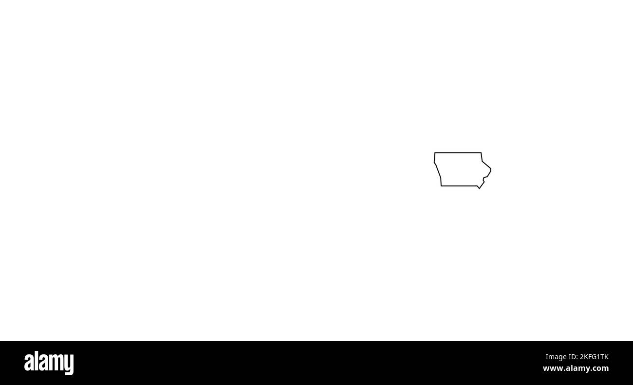 Political map of iowa Black and White Stock Photos & Images - Alamy