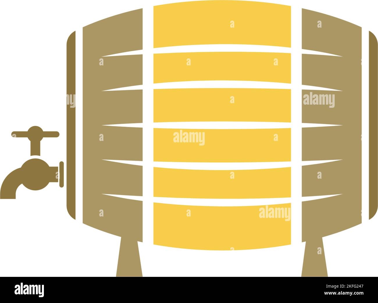 A barrel of beer isolated on the white background Stock Vector Image ...
