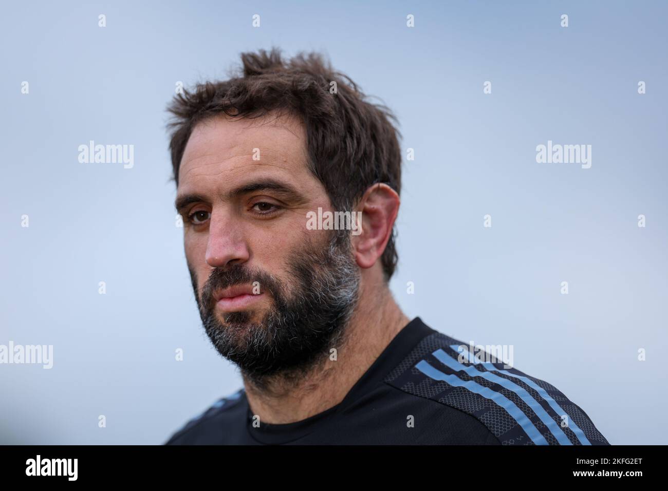 New Zealand captain Sam Whitelock during a training session at The ...