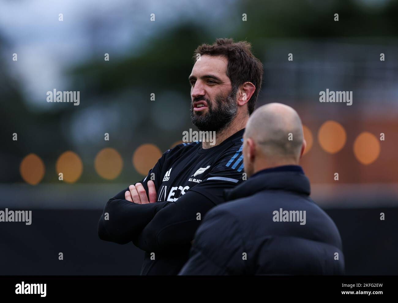 New Zealand captain Sam Whitelock during a training session at The ...