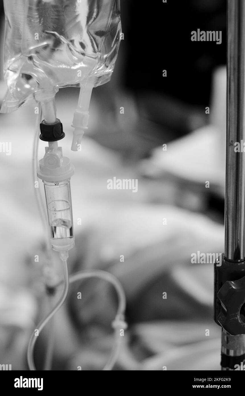 Nurse medication iv Black and White Stock Photos & Images - Alamy