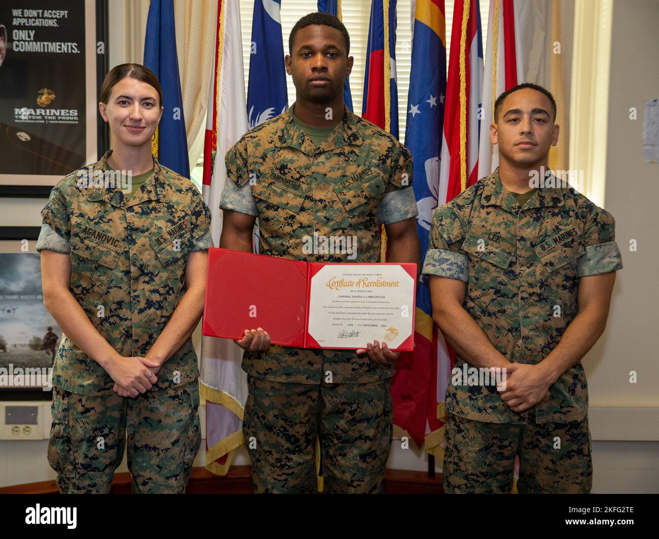 U.S. Marine Corps Capt. Irma Aganovic, the 6th Marine Corps District ...