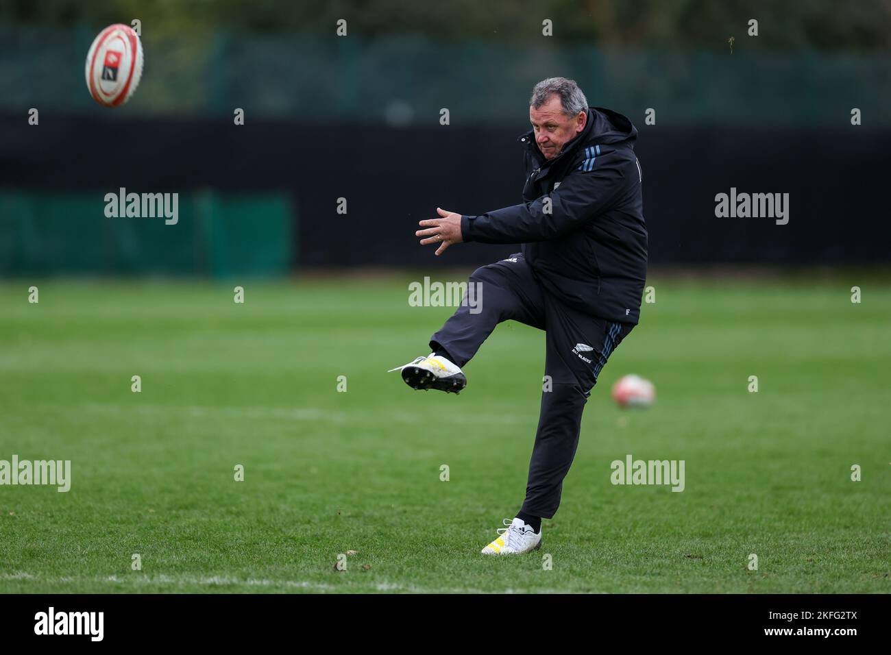 New Zealand head coach Ian Foster during a training session at The ...