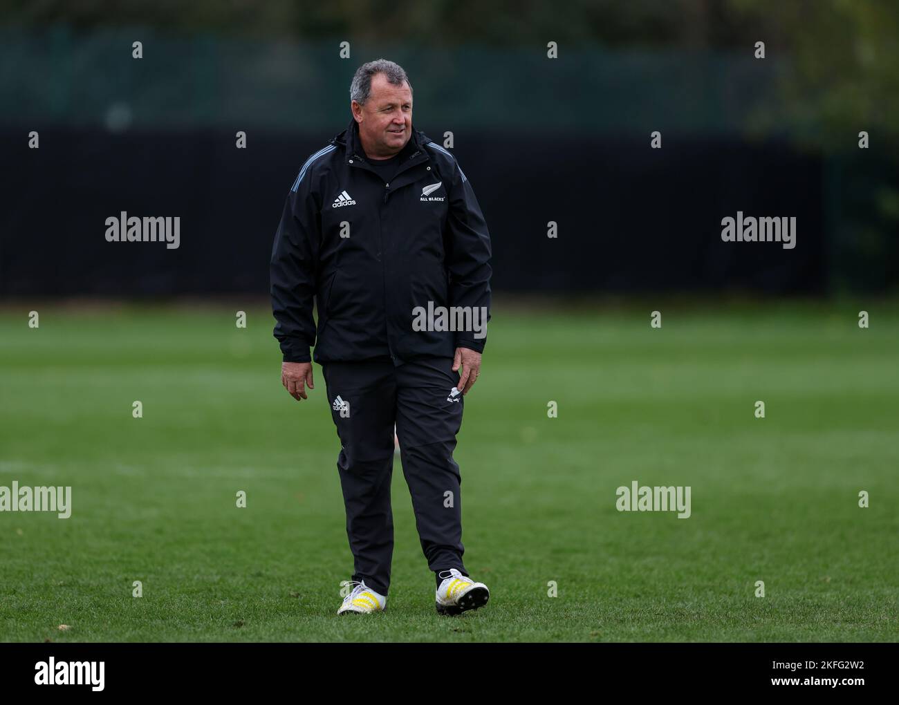 New Zealand head coach Ian Foster during a training session at The ...