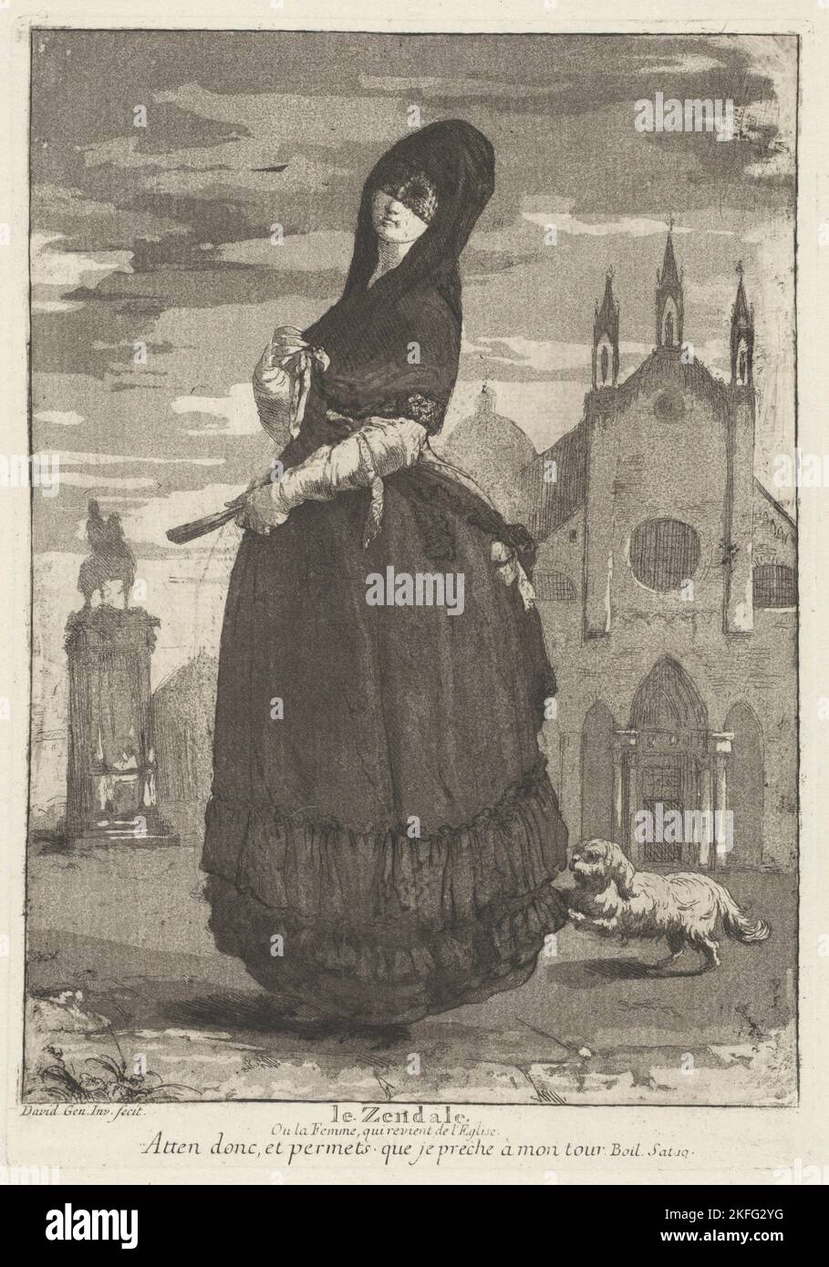 Le Zendale (Woman in a Hood, or the Woman Returning from Church), 1775 ...