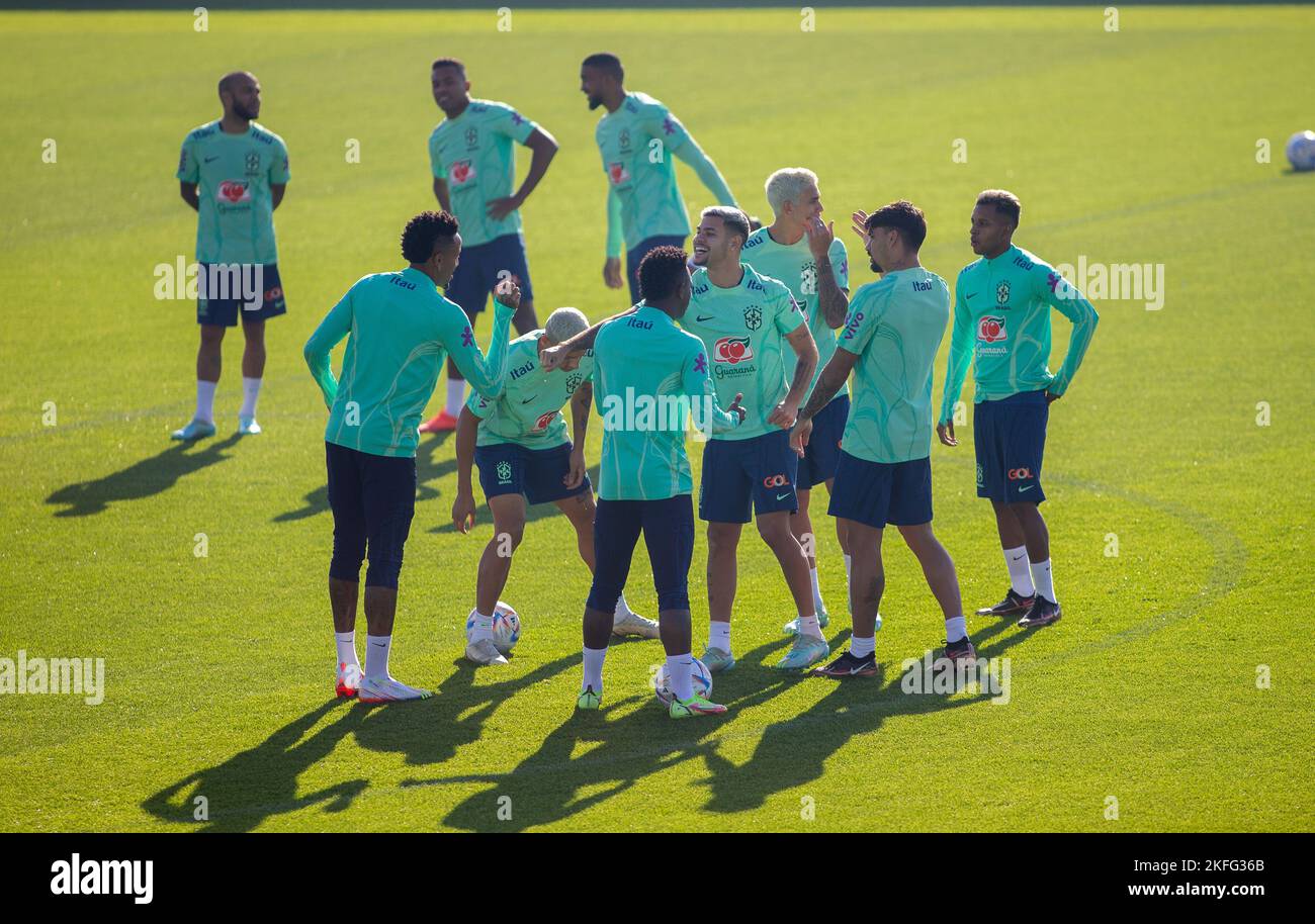 Turin, Italy. 18th Nov, 2022. Players of Brazil during Brazil National ...