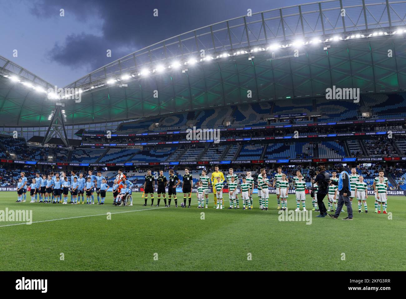 SYDNEY, AUSTRALIA - NOVEMBER 17: Sydney FC and Celtic FC line up before ...