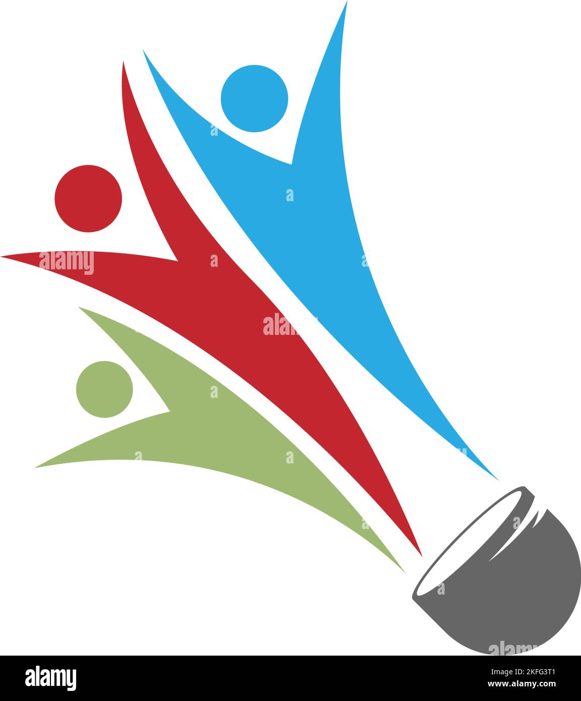 A colorful shuttlecock isolated on the white background. Badminton game ...