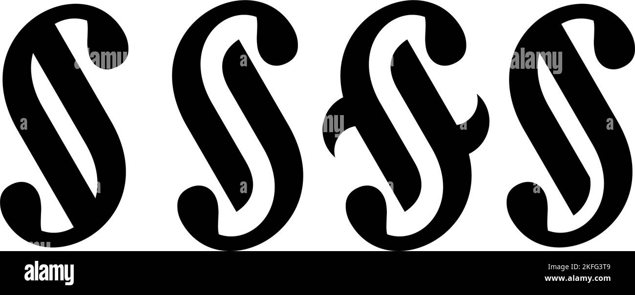 black vintage SS logo vector Stock Vector Image & Art - Alamy