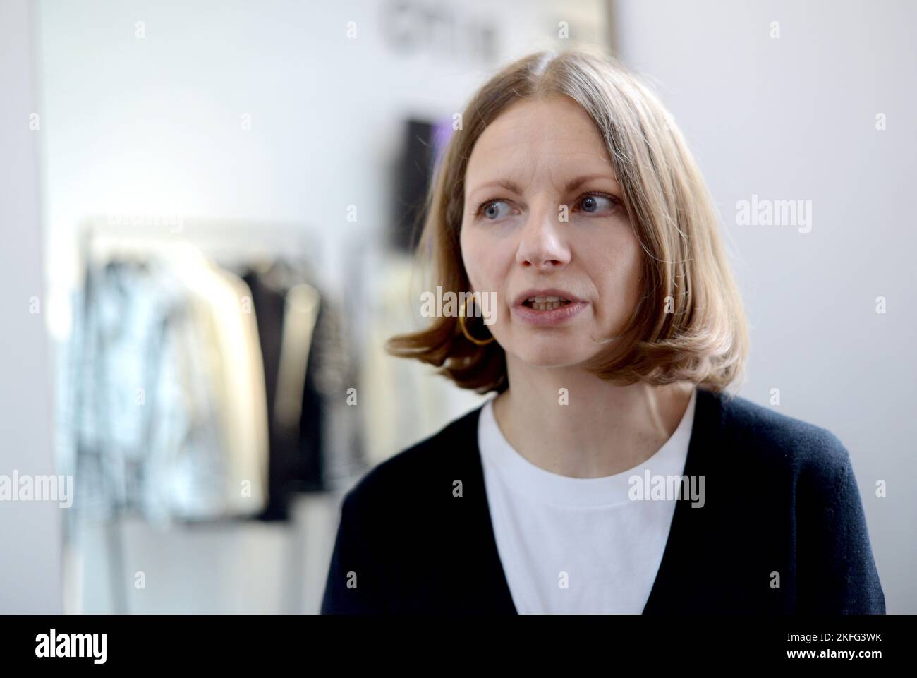 KYIV, UKRAINE - NOVEMBER 18, 2022 - Ukrainian fashion designer Alona ...