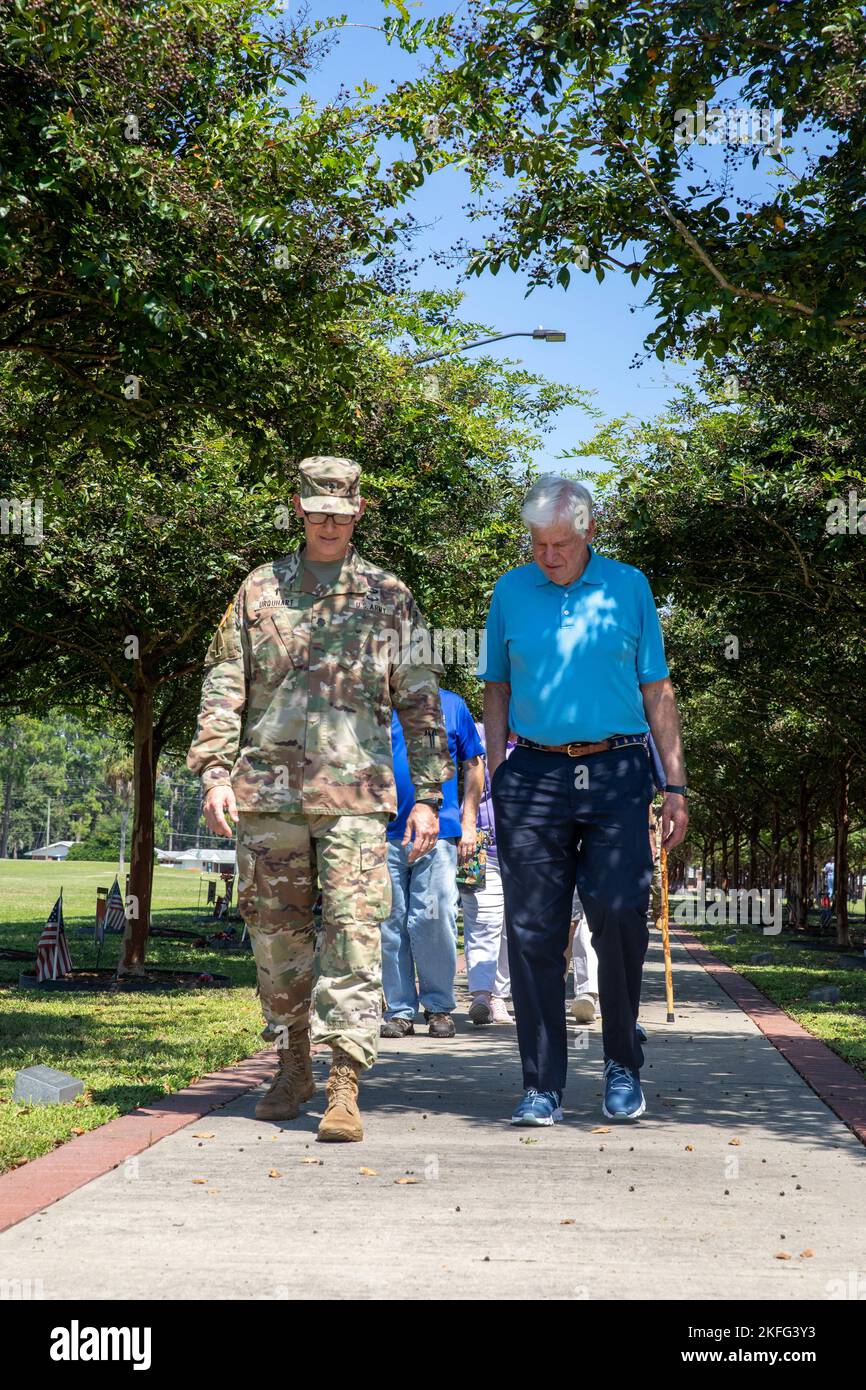 U.S. Army Lt. Col. Dan Urquhart, Fort Stewart Garrison Chaplain, walks ...