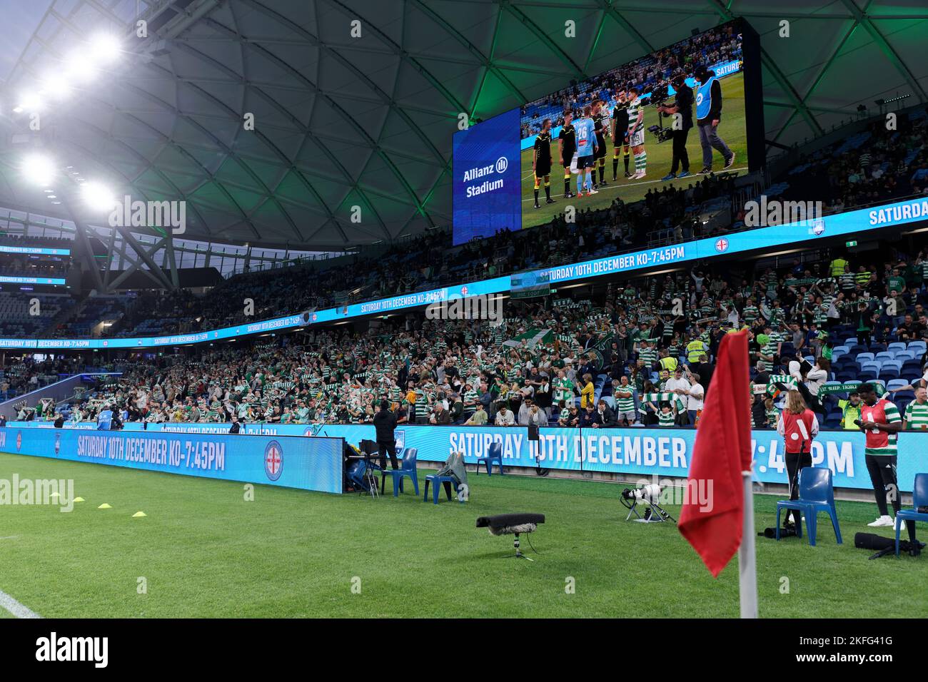 SYDNEY, AUSTRALIA - NOVEMBER 17: Celtic FC fans cheer the Celtic ...