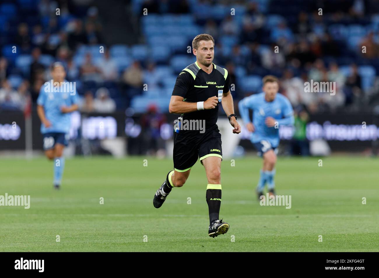 SYDNEY, AUSTRALIA - NOVEMBER 17: Referee Alex King seen running during ...