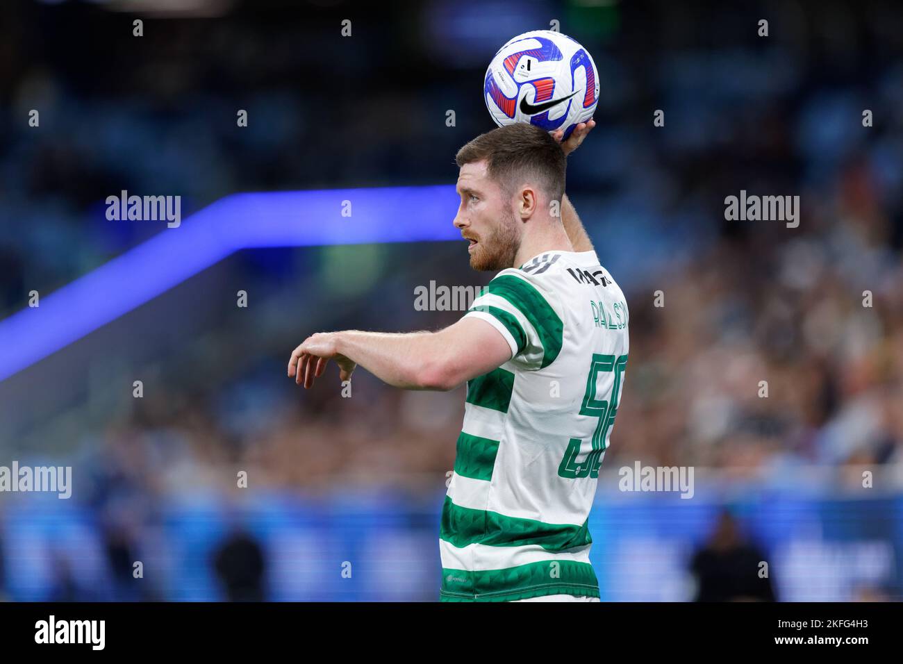 SYDNEY, AUSTRALIA - NOVEMBER 17: Anthony Ralston of Celtic prepares to ...