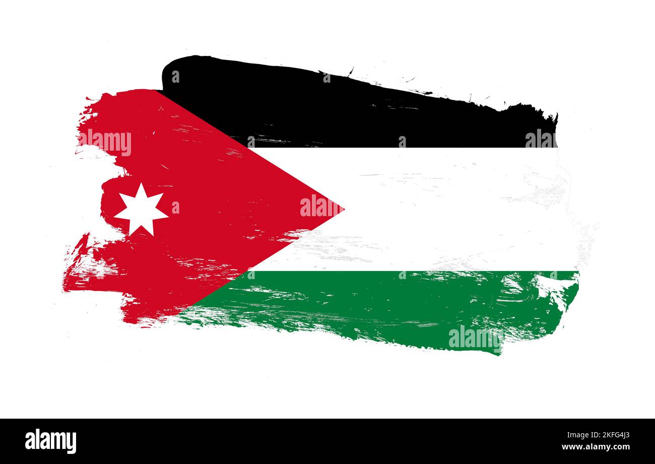 Brush painted flag jordan hi-res stock photography and images - Alamy