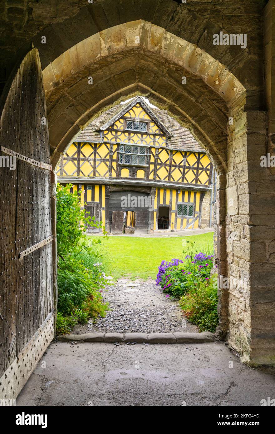 Stokesay Castle gatehouse Stokesay Shropshire England UK GB Europe ...