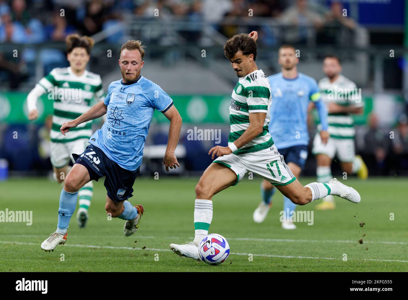 SYDNEY, AUSTRALIA - NOVEMBER 17: Jota of Celtic prepares to kick the ...