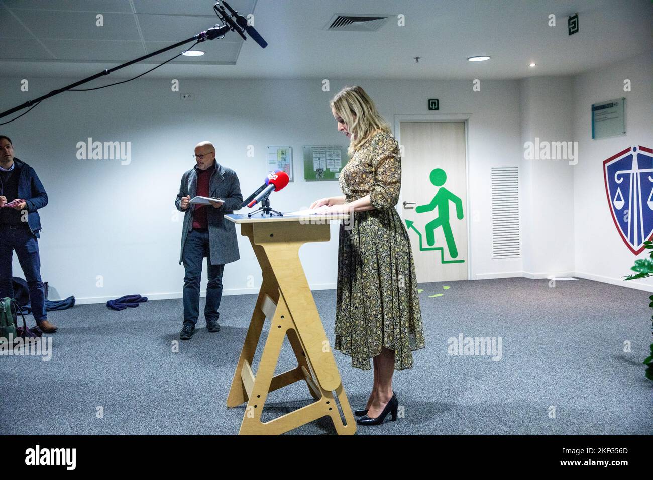Brussels, 18 November 2022. State Secretary for Budget Eva De Bleeker ...