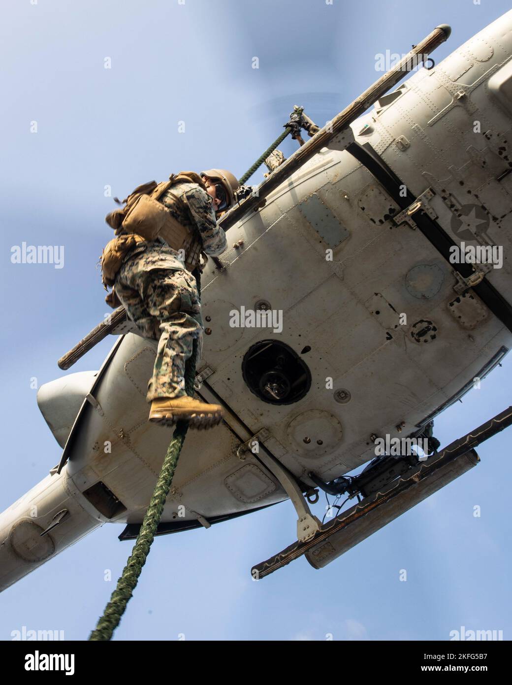 A U.S. Marine with Battalion Landing Team 2/5, 31st Marine ...