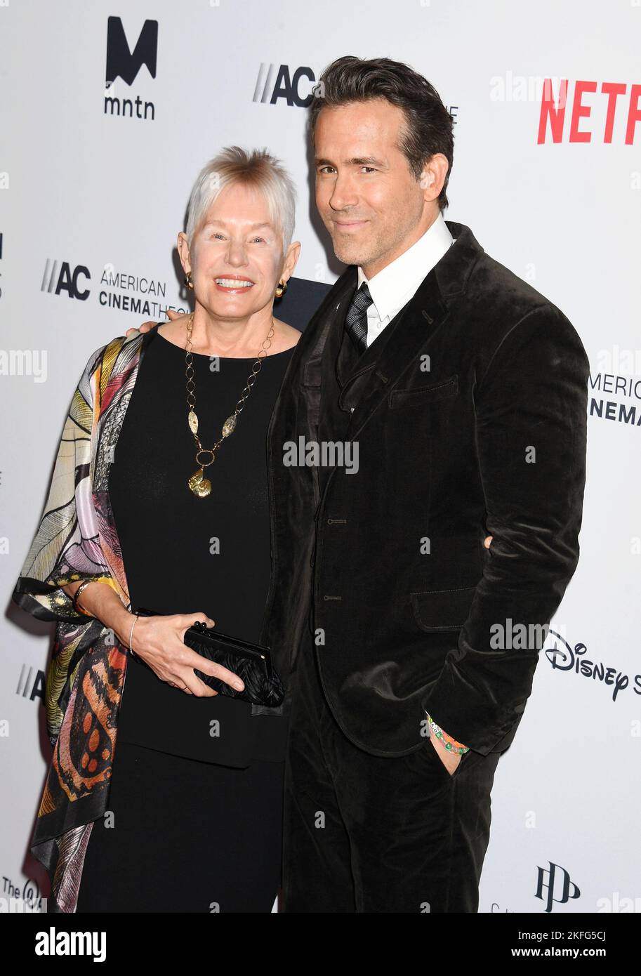 BEVERLY HILLS, CALIFORNIA - NOVEMBER 17: Tammy Reynolds, honoree Ryan Reynolds attends the 36th ...
