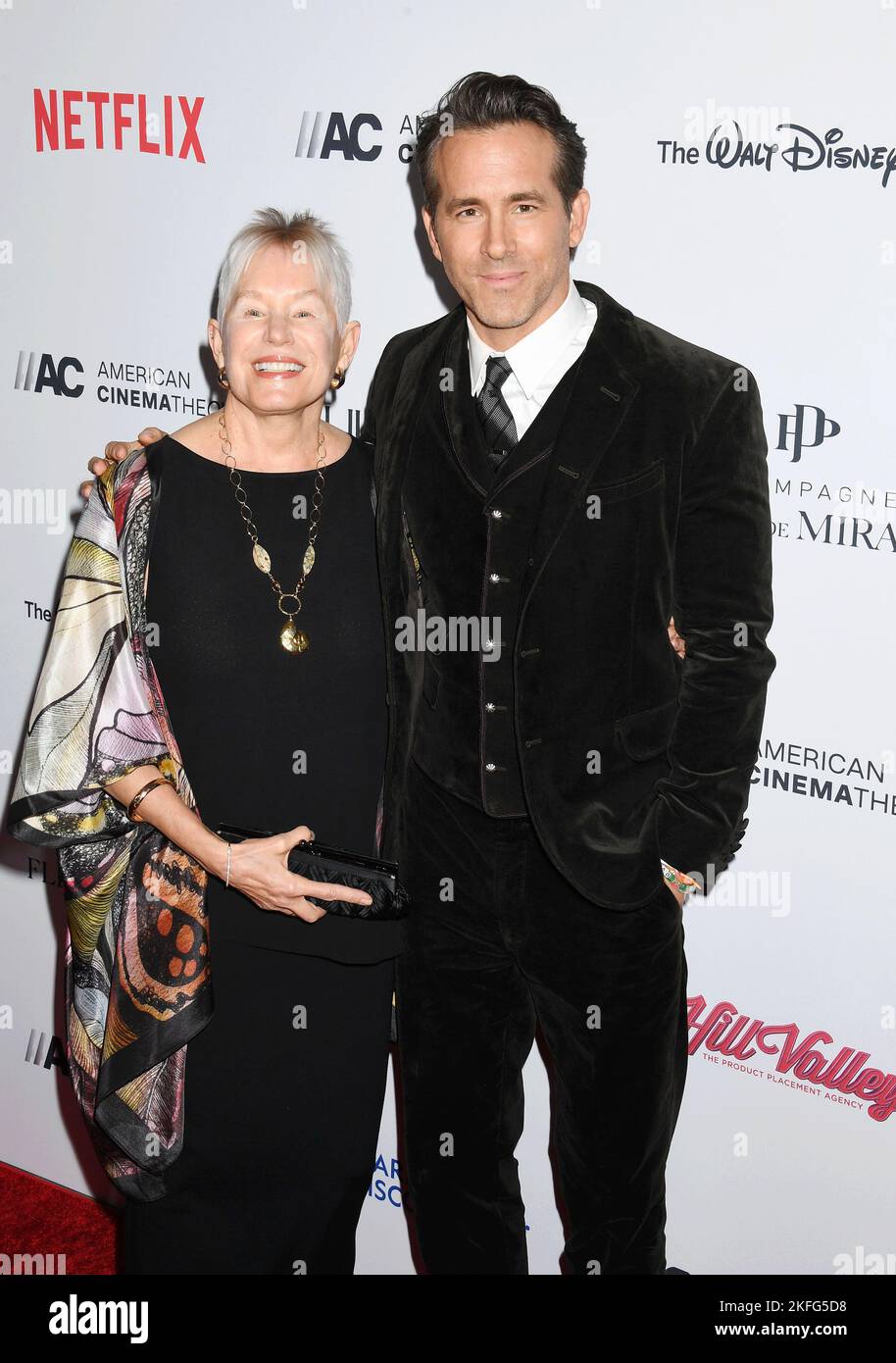 BEVERLY HILLS, CALIFORNIA - NOVEMBER 17: Tammy Reynolds, honoree Ryan Reynolds attends the 36th ...