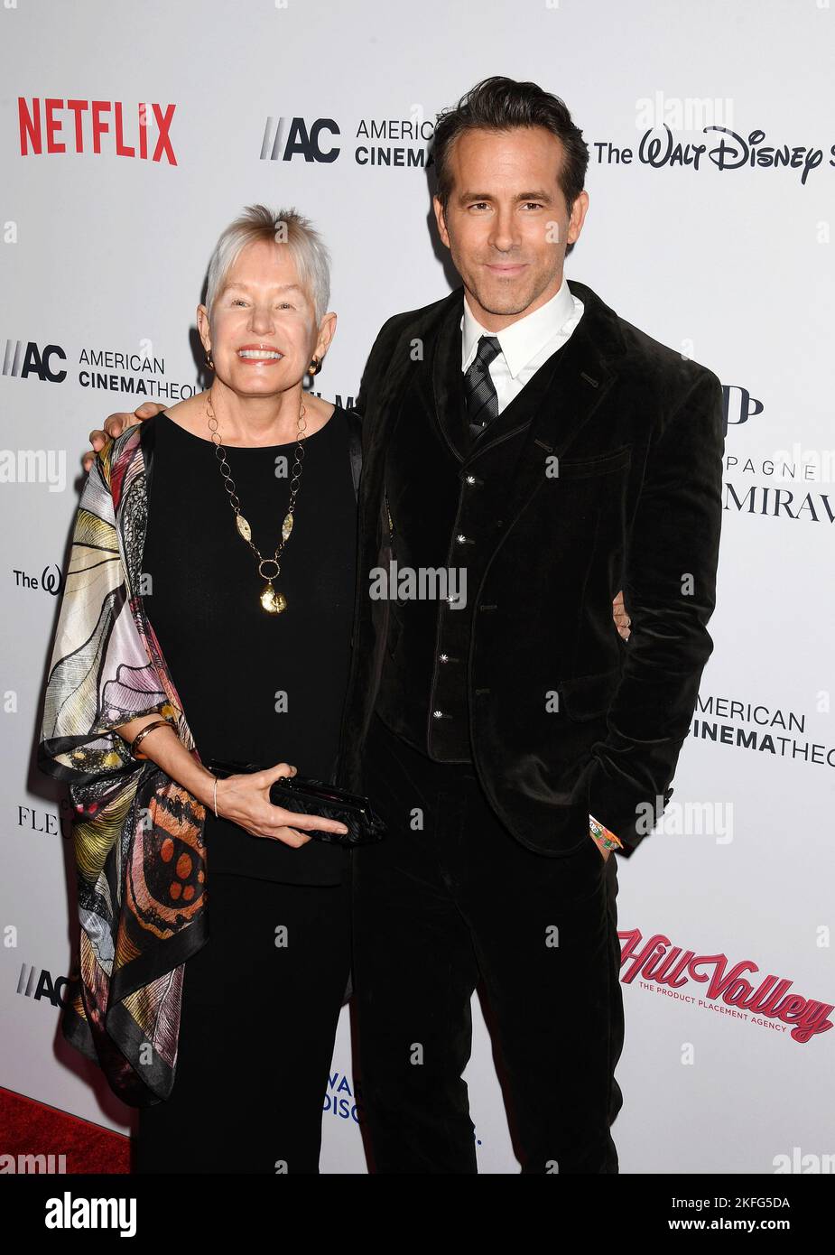 BEVERLY HILLS, CALIFORNIA - NOVEMBER 17: Tammy Reynolds, honoree Ryan Reynolds attends the 36th ...