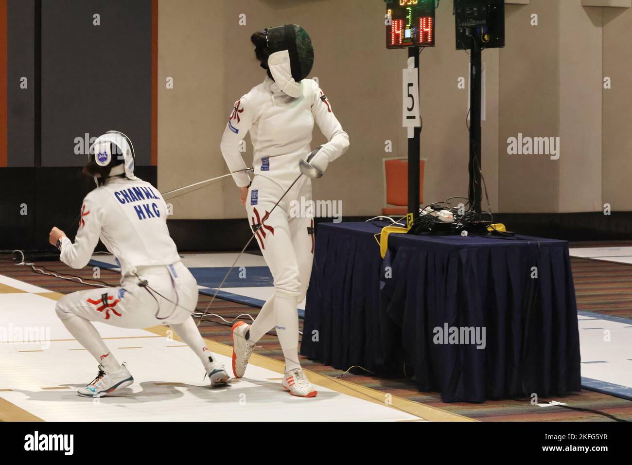 Vivian Kong Man-wai (right) and Natalie Chan Wai-ling (left) are in the ...