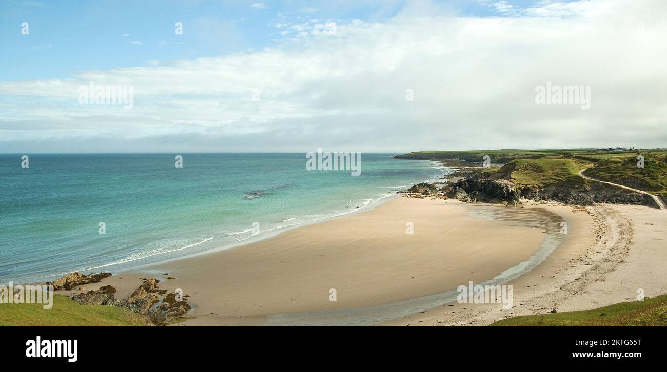 Porth Towyn the sea view from coastal path on the Lleyn Peninsula North ...