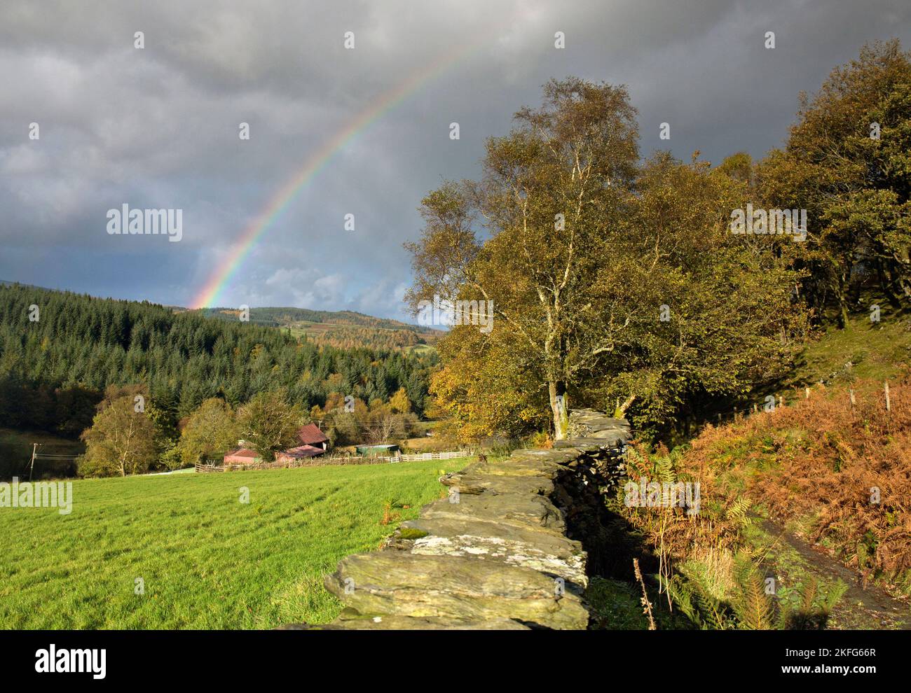 Photograph of rainbow taken from the Roman Road at Betws-Y-Coed ...