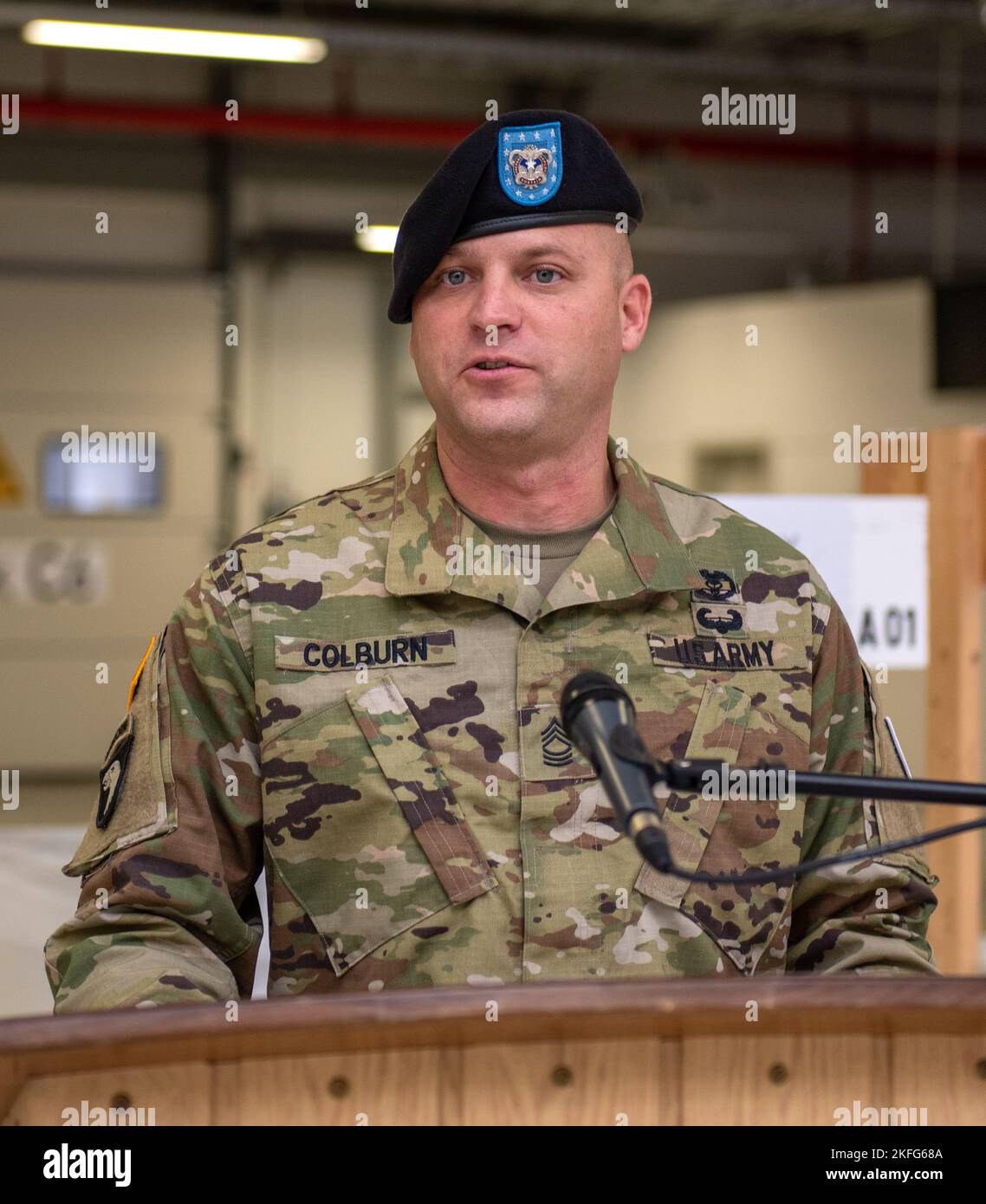 U.S. Army Master Sgt. Andrew R. Colburn, Senior Enlisted Advisor with U ...